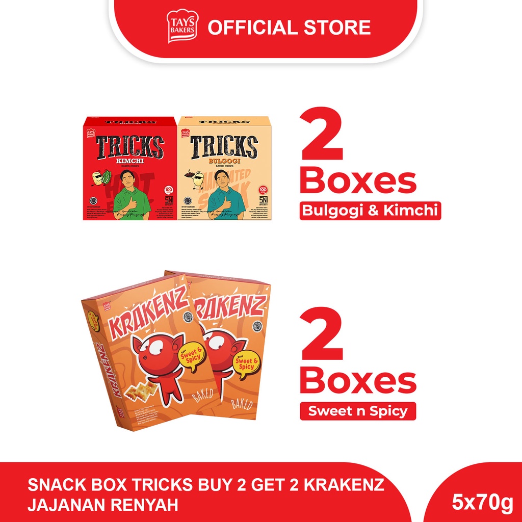 Snack Box Tricks Buy 2 Get 2 Krakenz Jajanan Renyah - Tays Bakers