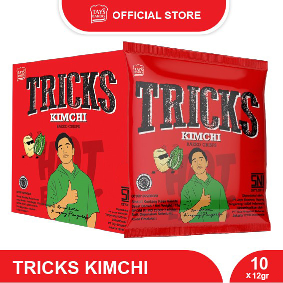 Paket 6 Box Tricks Potato Crisps All Varian - Tays Bakers