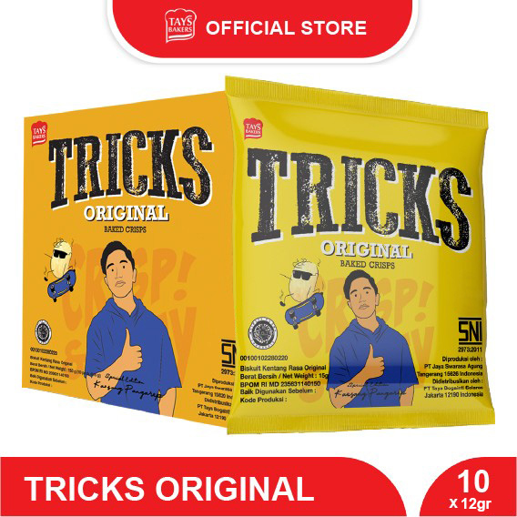 Paket 6 Box Tricks Potato Crisps All Varian - Tays Bakers