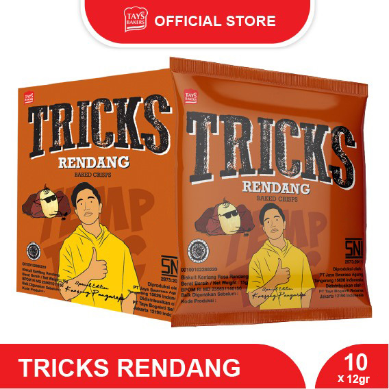Paket 6 Box Tricks Potato Crisps All Varian - Tays Bakers