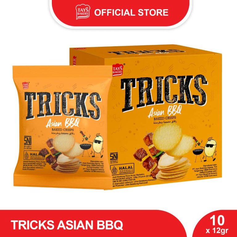 Paket 6 Box Tricks Potato Crisps All Varian - Tays Bakers