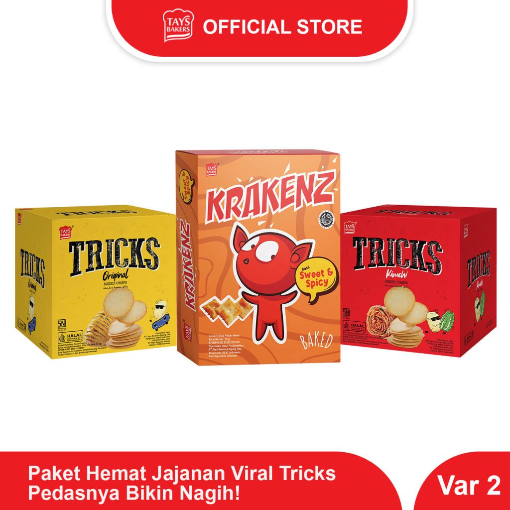 Tricks Baked Crisps | Snack Kentang Crackers Rendah Kalori